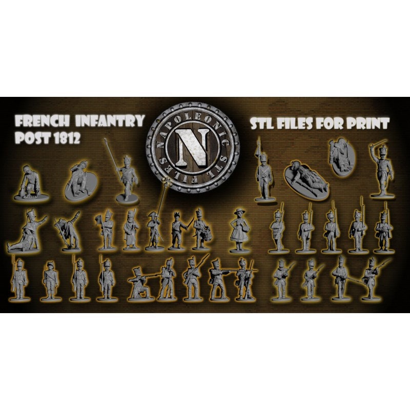 French Line Infantry 3D Printed Model Figures - Napoleonic Era - Etsy