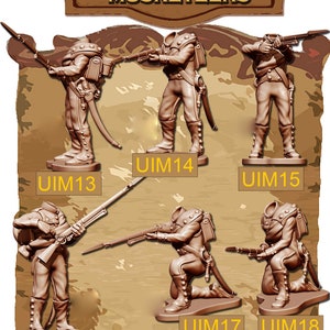 Prussian Musketeer Infantry 3D Printed Model Figures - Napoleonic Era ...