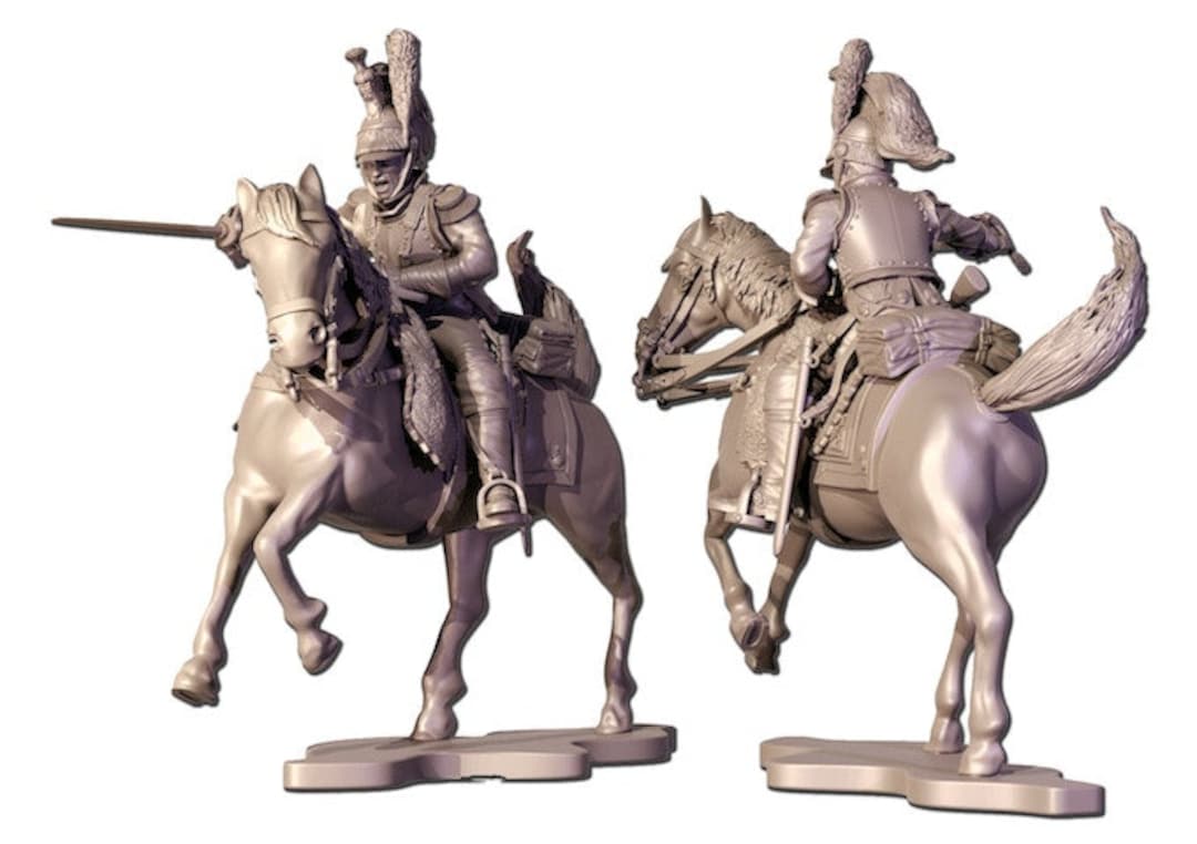 French Cuirassiers Cavalry 3D Printed Model Figures - Napoleonic Era - Etsy