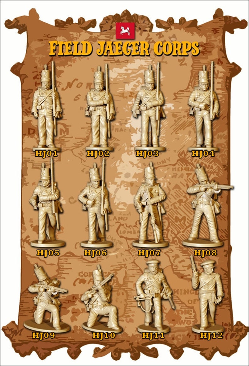 Hanoverian Infantry 3D Printed Model Figures - Napoleonic Era - Etsy