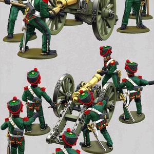 Polish Horse Artillery 1810 Unpainted 3D Printed Model Figures ...