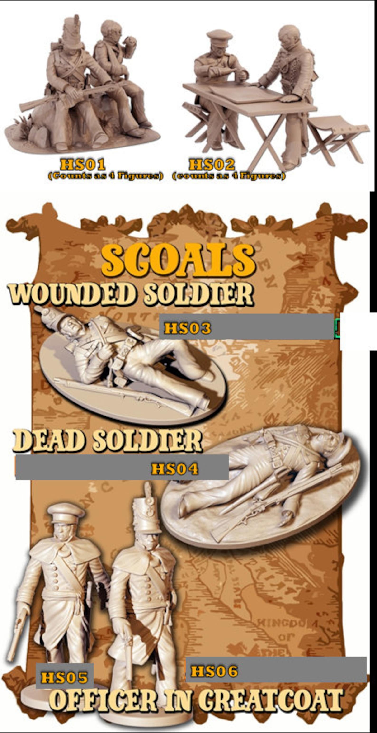 Hanoverian Infantry 3D Printed Model Figures - Napoleonic Era - Etsy