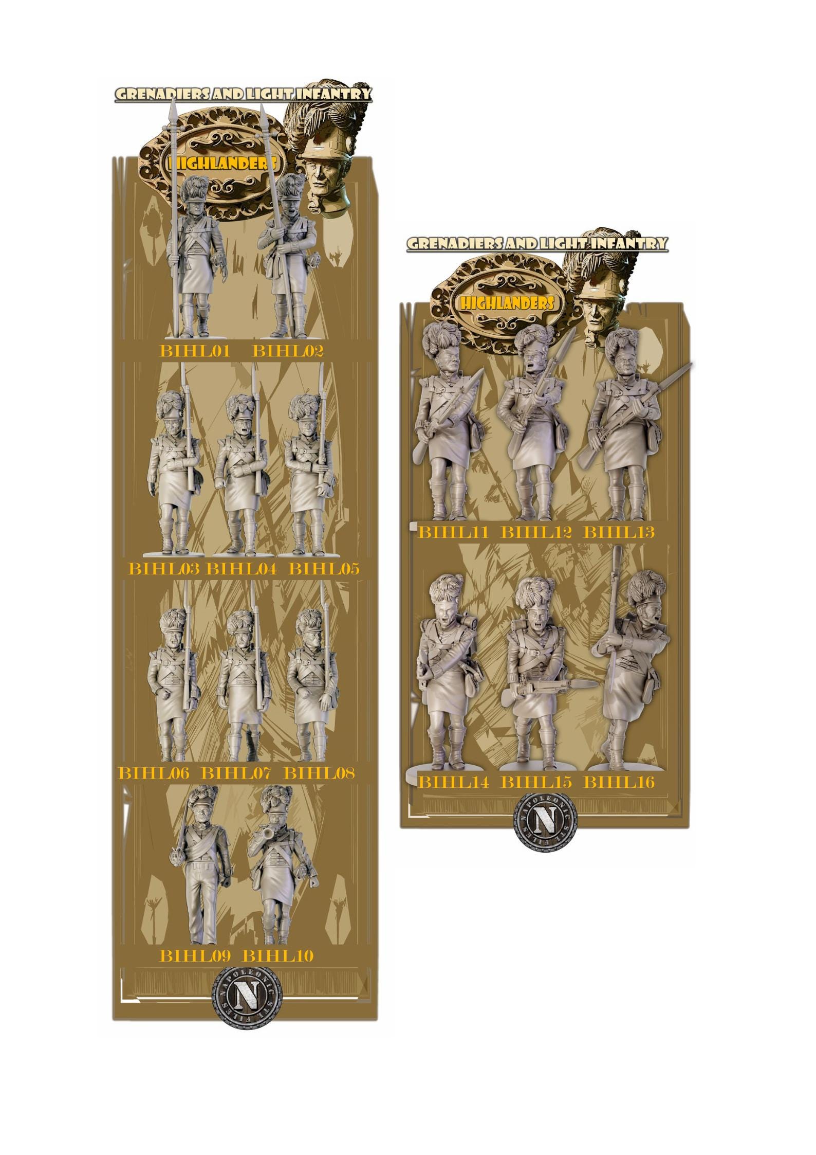 Highlander Infantry 3D Printed Model Figures - Napoleonic Era - Etsy UK