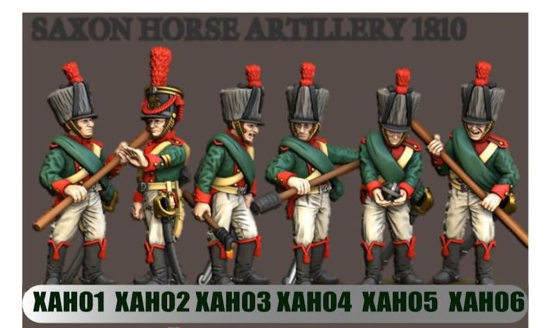 Saxon Artillery Unpainted 3D Printed Model Figures - Napoleonic Era - Etsy