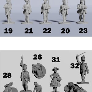 French Line Infantry 3D Printed Model Figures - Napoleonic Era - Etsy ...