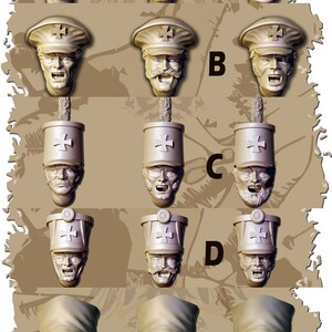 Prussian Landwehr Infantry Unpainted 3D Printed Model Figures ...