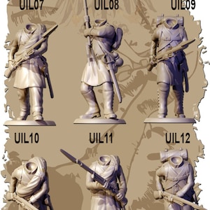 Prussian Landwehr Infantry Unpainted 3D Printed Model Figures ...