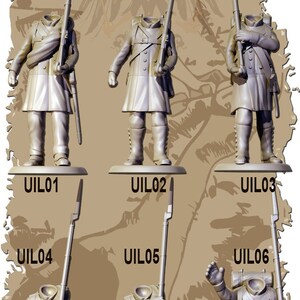 Prussian Landwehr Infantry Unpainted 3D Printed Model Figures ...