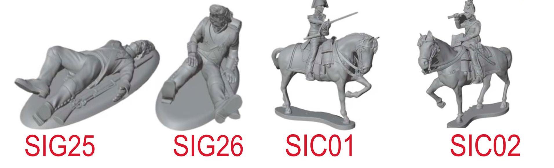 Spanish Infantry Grenadiers 3D Printed Model Figures - Napoleonic Era ...