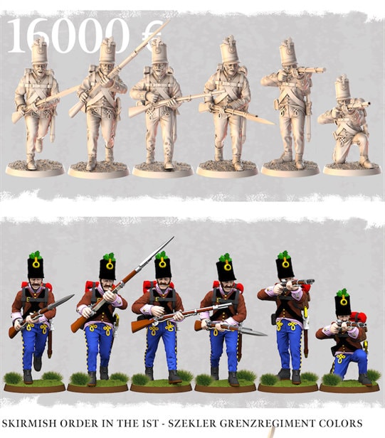 Austrian Infantry Grenzer frontier Troops 3D Printed Model - Etsy