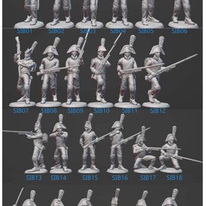 Spanish Infantry in Bicorn 3D Printed Model Figures - Napoleonic Era - Etsy
