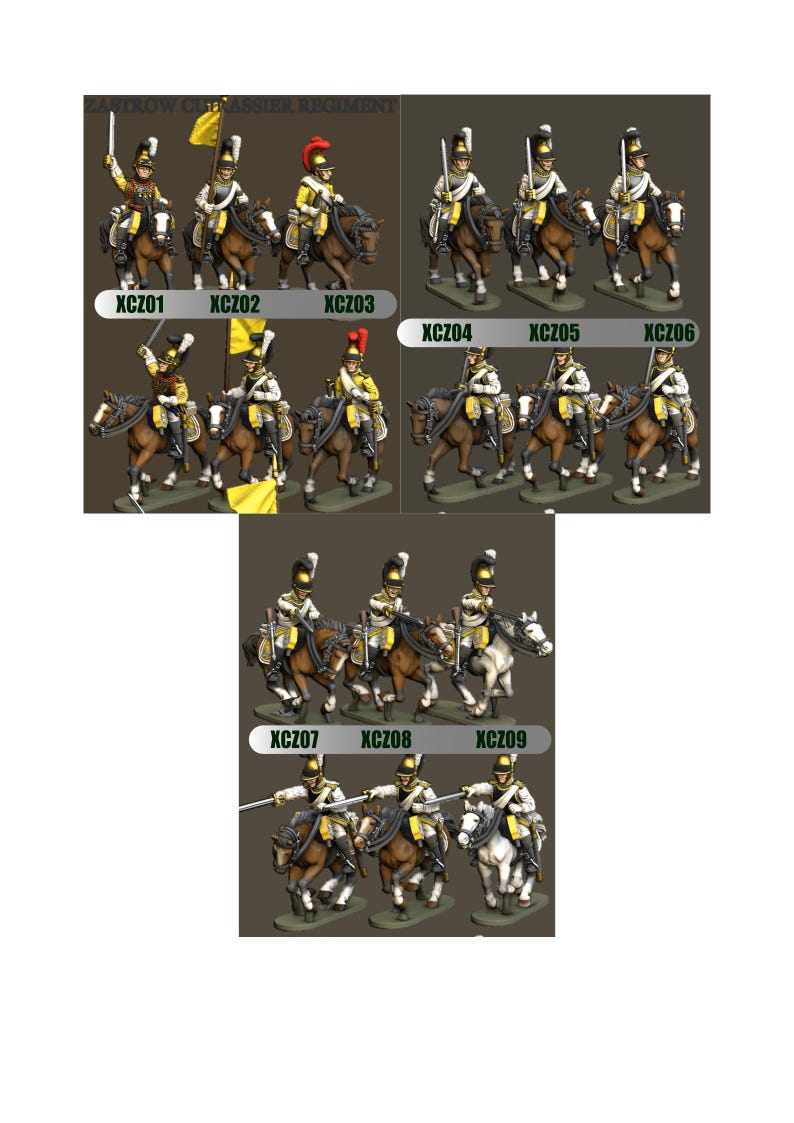 Saxon Cavalry Unpainted 3D Printed Model Figures - Napoleonic Era - Etsy