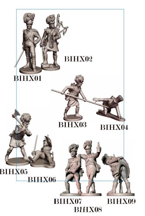 Highlander Infantry 3D Printed Model Figures - Napoleonic Era - Etsy UK