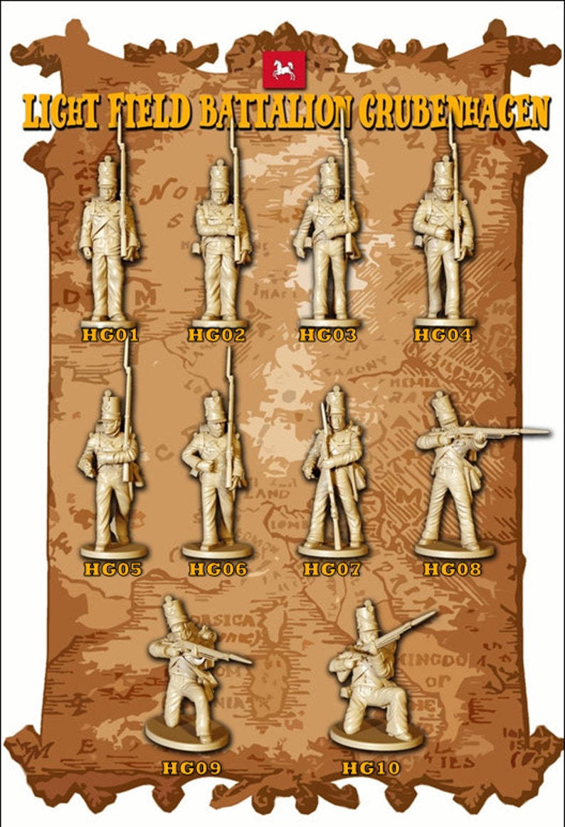 Hanoverian Infantry 3D Printed Model Figures - Napoleonic Era - Etsy