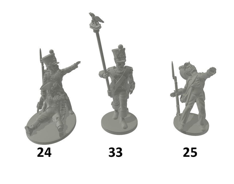 French Line Infantry 3D Printed Model Figures - Napoleonic Era - Etsy