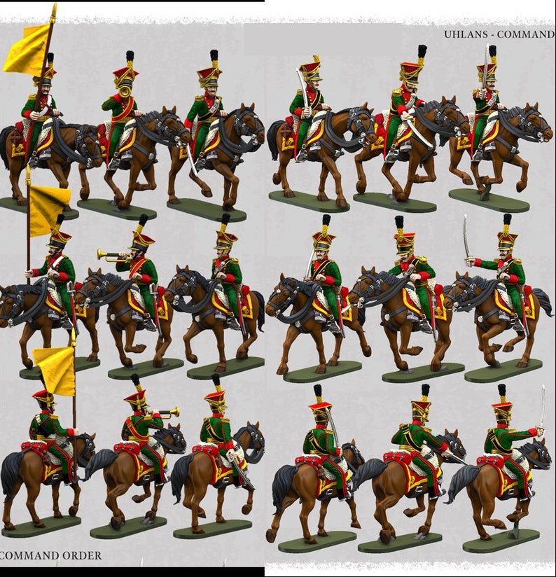 Austrian Uhlan Cavalry 3D Printed Model Figures - Napoleonic Era - Etsy