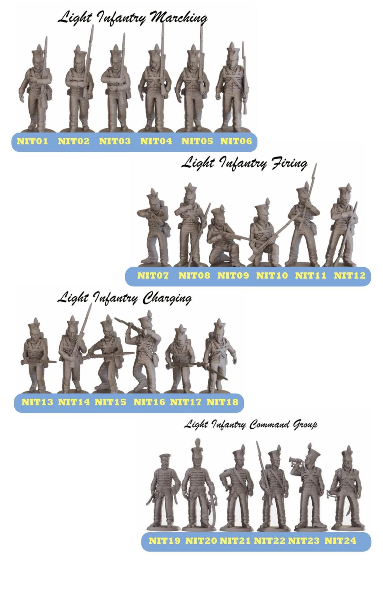 Brunswick Infantry 3D Printed Model Figures - Napoleonic Era - Etsy