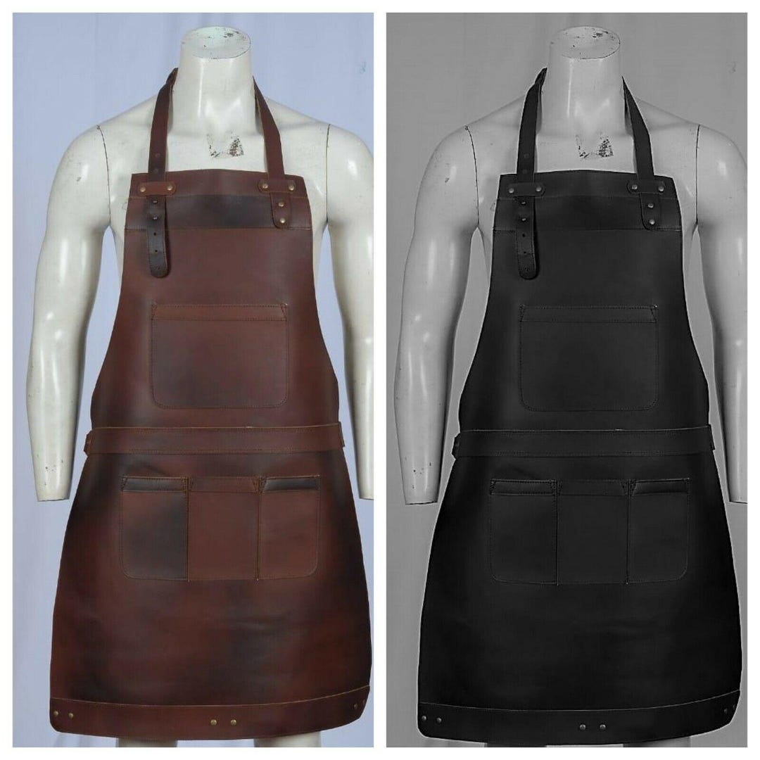 Luxury Real Leather Apron: Butcher, Cook, BBQ - Etsy