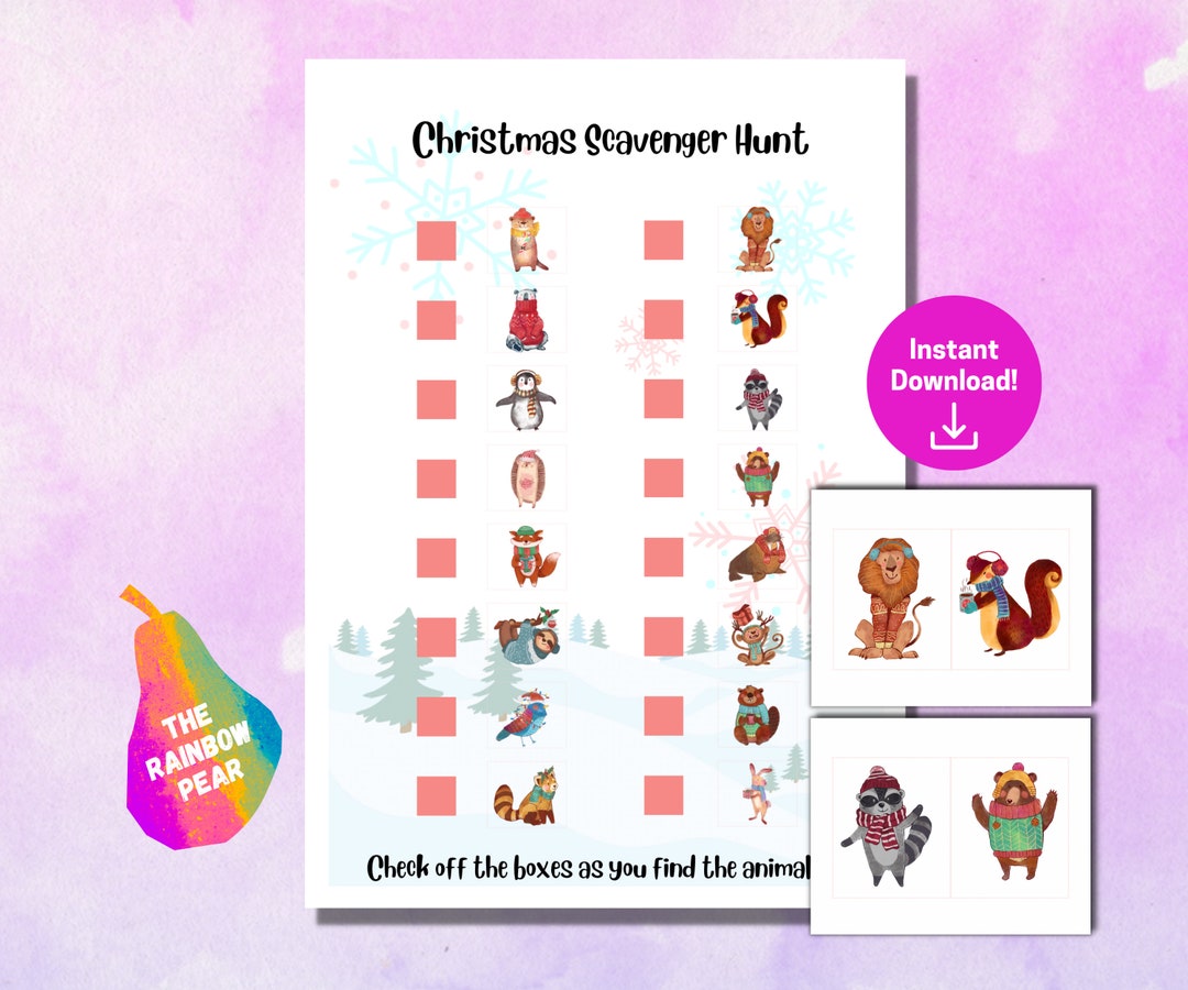 Christmas Scavenger Hunt, Activities for Kids, Christmas Games ...