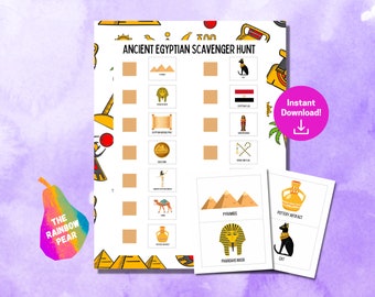 Ancient Egypt Picture Scavenger Hunt, a Printable Egyptian Family Game ...