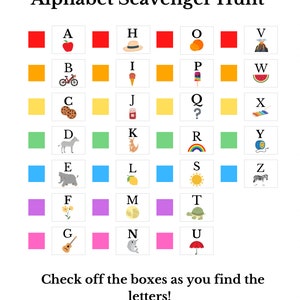 Alphabet Scavenger Hunt, Classroom Activity, Treasure Hunt, Printable ...