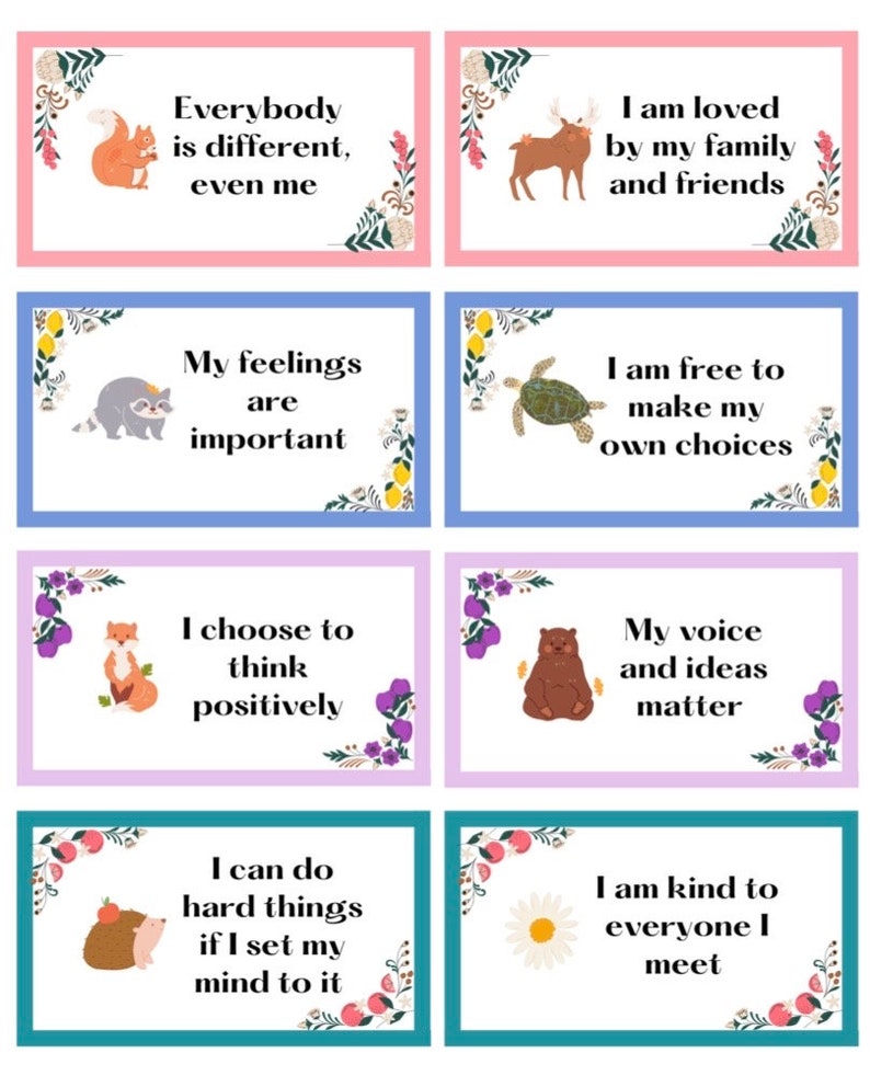 Children's Positive Affirmation Cards Affirmation Cards - Etsy