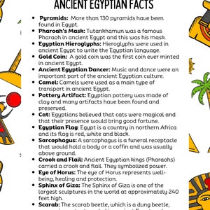 Ancient Egyptian Scavenger Hunt, Birthday Party, Printable Game ...