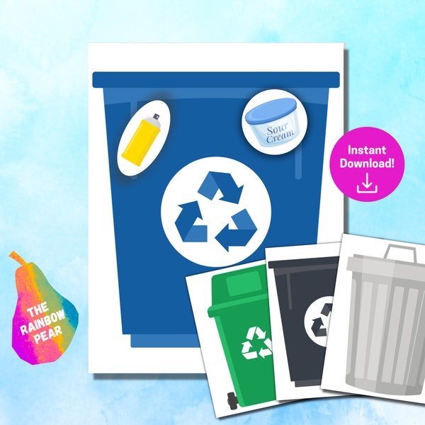 Printable Recycling Sorting Game, Earth Day Activity, Classroom ... Printable Recycling Sorting Game, Earth Day Activity, Classroom ...