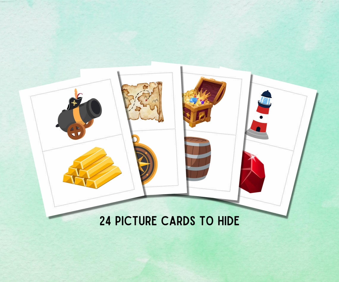 Pirate Scavenger Hunt Adventure, Treasure Hunt, Birthday Game, Digital ...