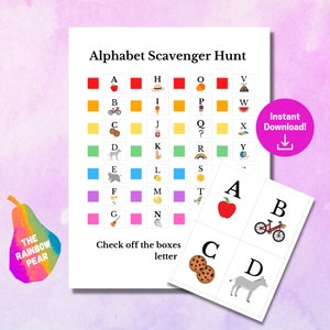 Alphabet Scavenger Hunt, Classroom Activity, Treasure Hunt, Printable ...