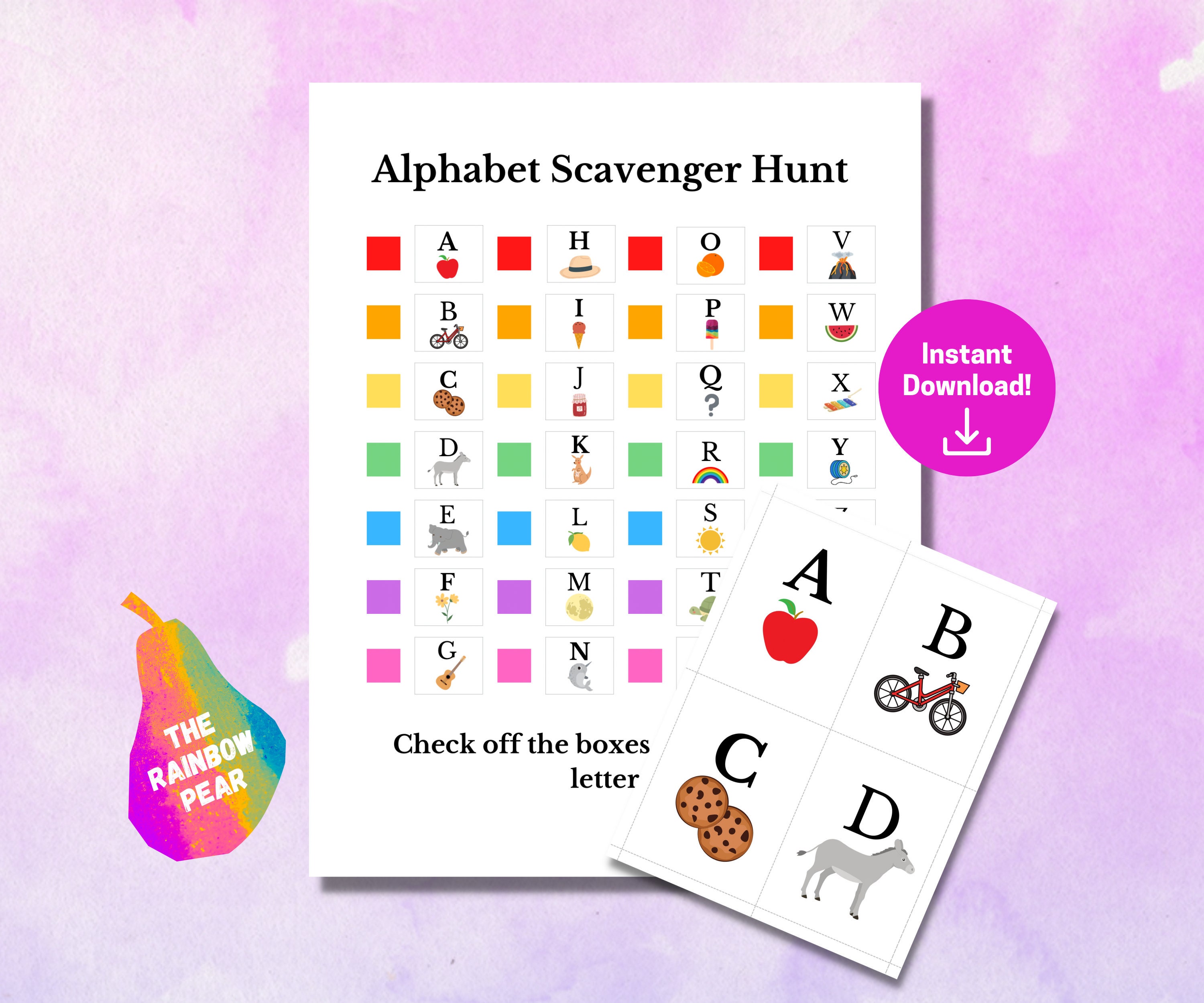 Alphabet Scavenger Hunt, Classroom Activity, Treasure Hunt, Printable ...