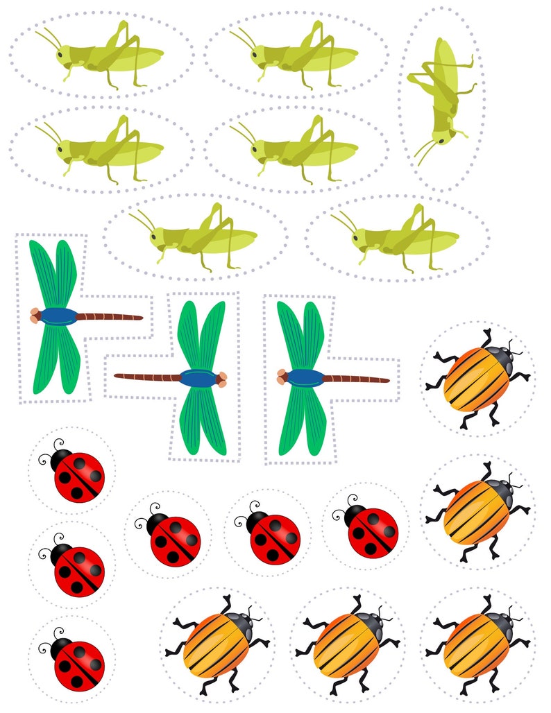 Printable Insect Counting Activity Bug Catching Game Digital - Etsy