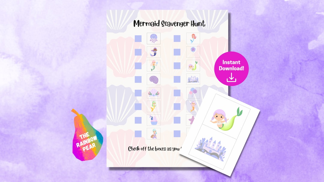 Mermaid Scavenger Hunt Game for Kids (digital Download) - Etsy UK