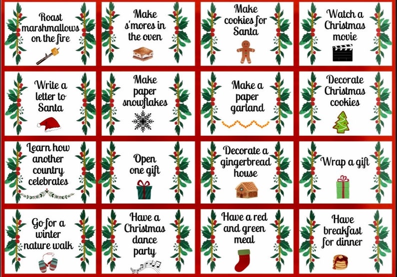 Advent Calendar Activities, Activities for Kids, Countdown to Christmas ...