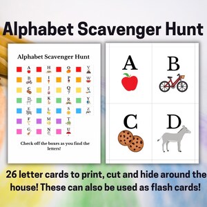 Alphabet Scavenger Hunt, Classroom Activity, Treasure Hunt, Printable ...