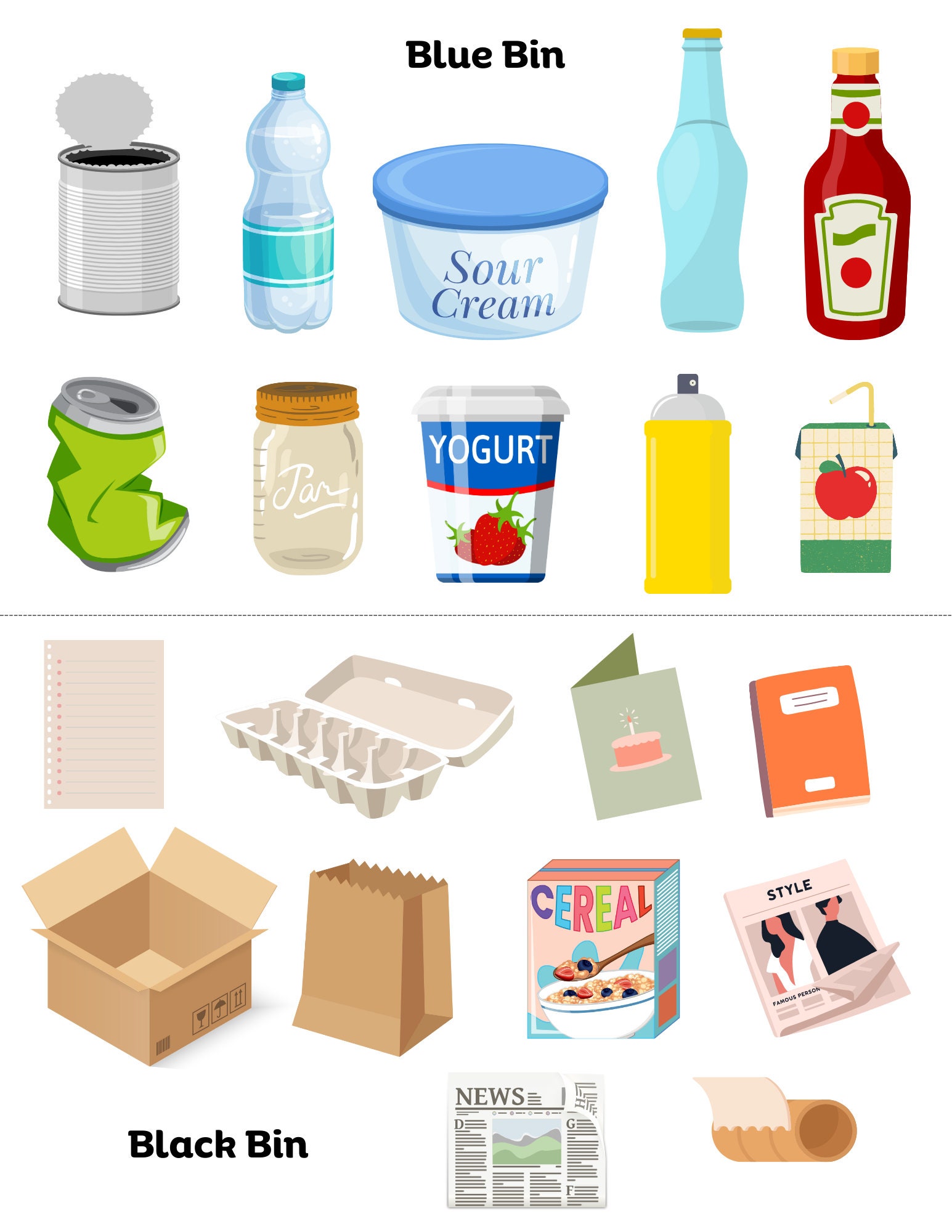 Printable Recycling Sorting Game, Earth Day Activity, Classroom ...