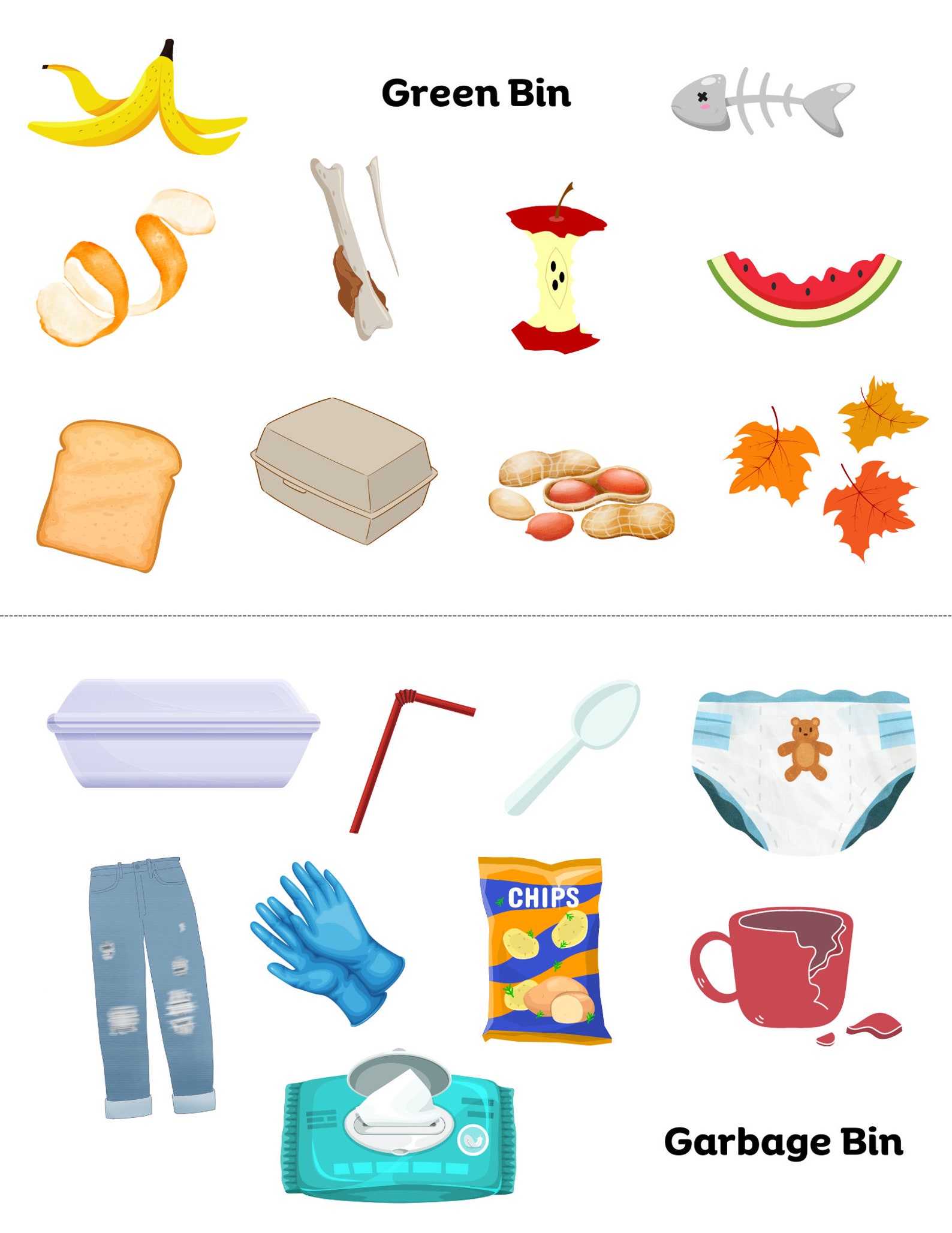 Printable Recycling Sorting Game, Earth Day Activity, Classroom ...