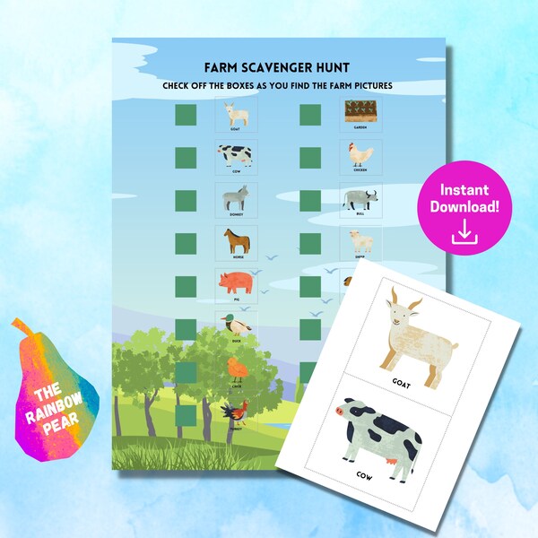 Farm Scavenger Hunt - Etsy