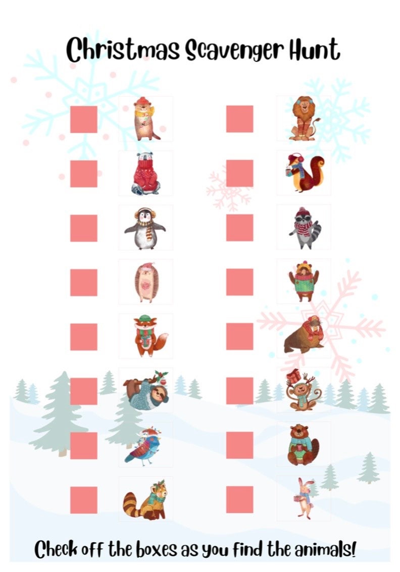 Christmas Scavenger Hunt, Activities for Kids, Christmas Games ...