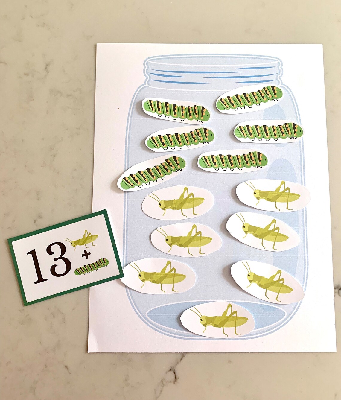 Printable Insect Counting Activity, Bug Catching Game, Digital Download ...