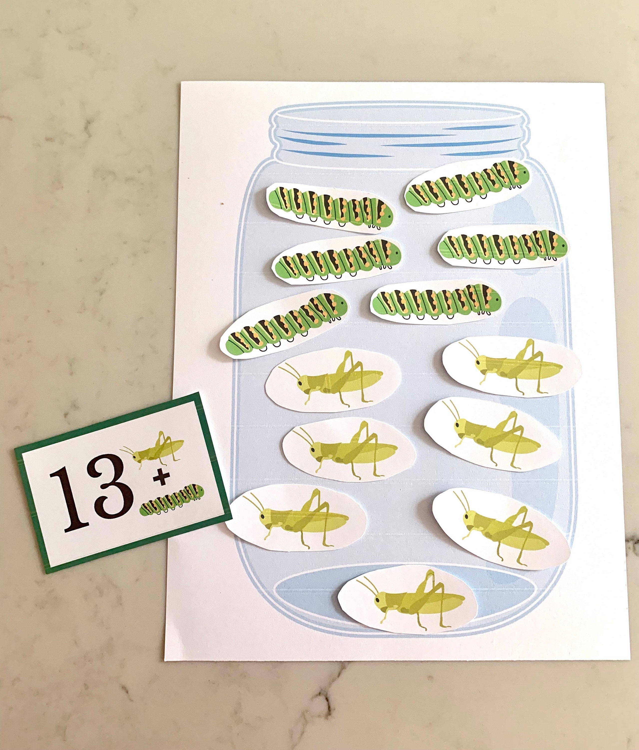 Printable Insect Counting Activity, Bug Catching Game, Digital Download ...