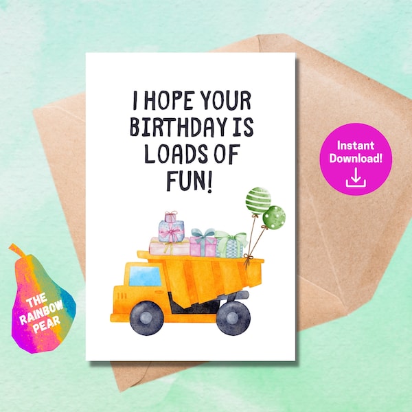 Construction Greeting Card - Etsy