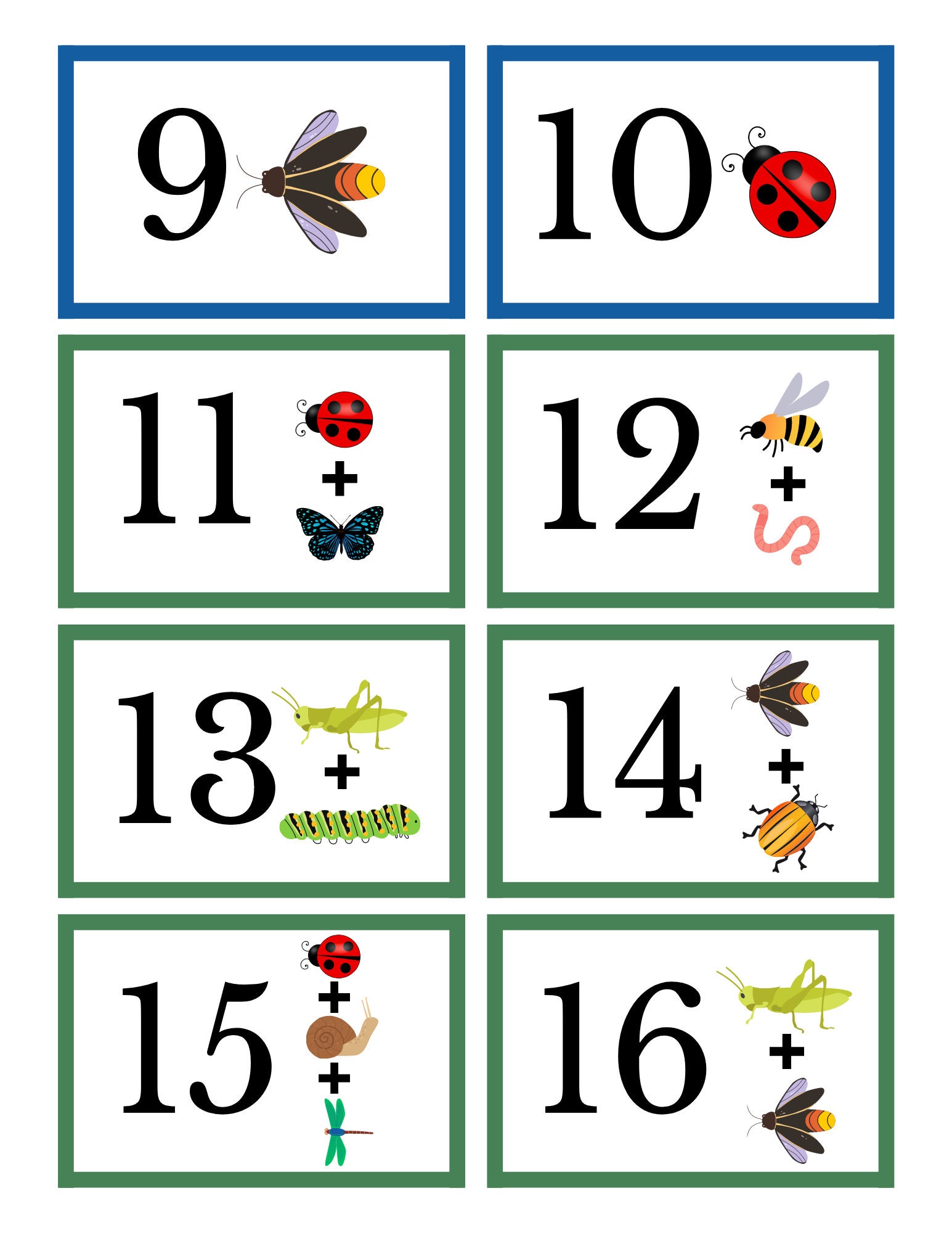 Printable Insect Counting Activity, Bug Catching Game, Digital Download ...