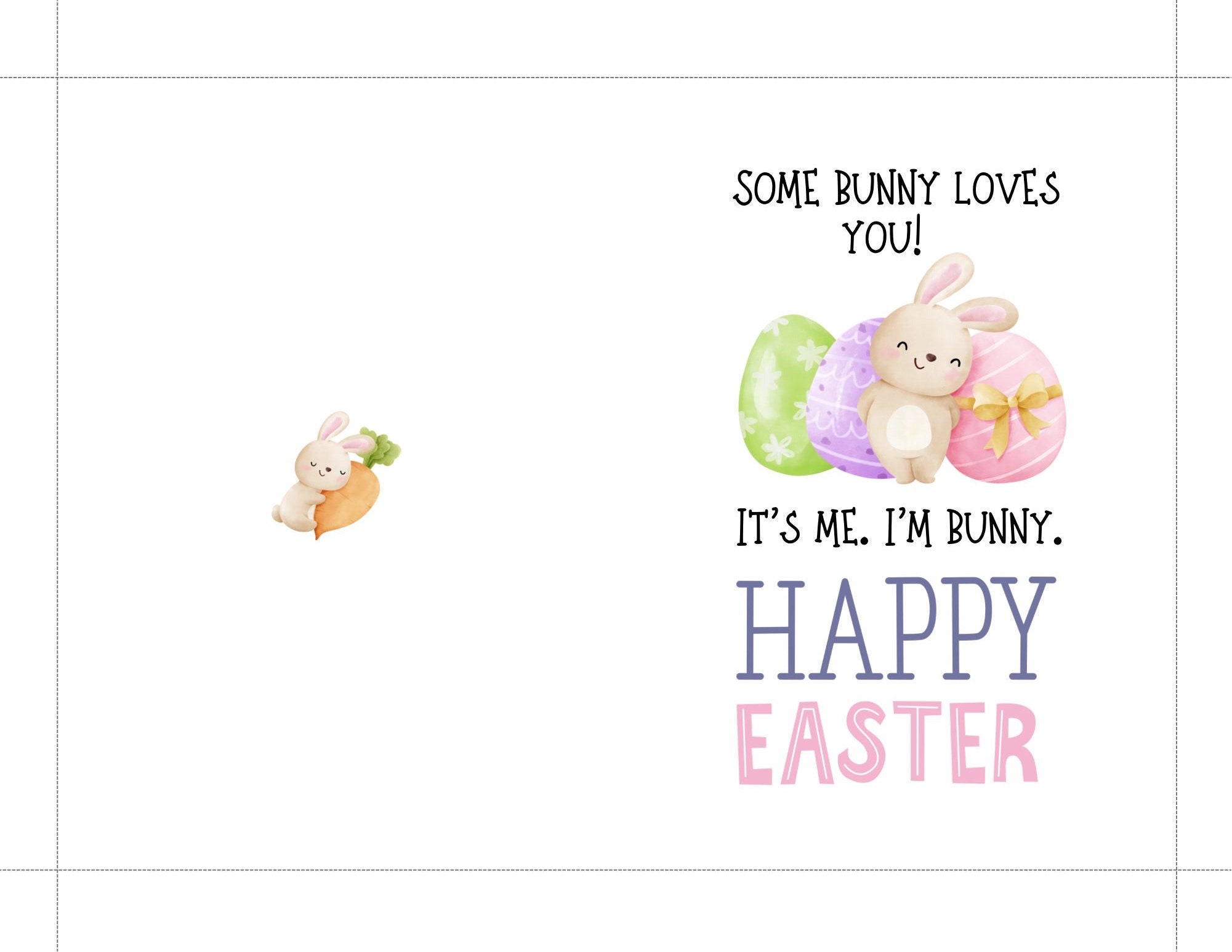 Printable Easter Card, Funny Easter Card, Some Bunny Card, Easter Bunny ...