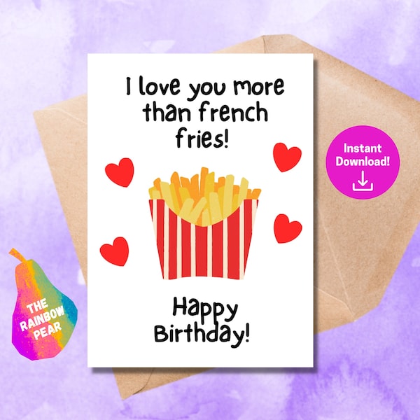 French Printable Birthday Card - Etsy