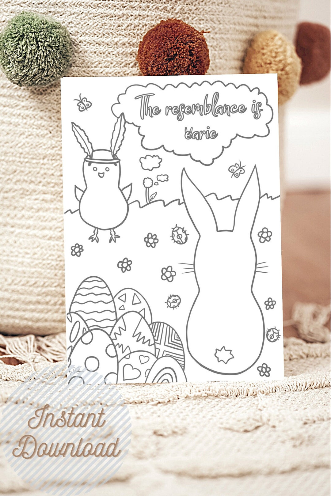Downloadable Easter Card | Cute Easter Greeting Card | Bunny Greeting ...