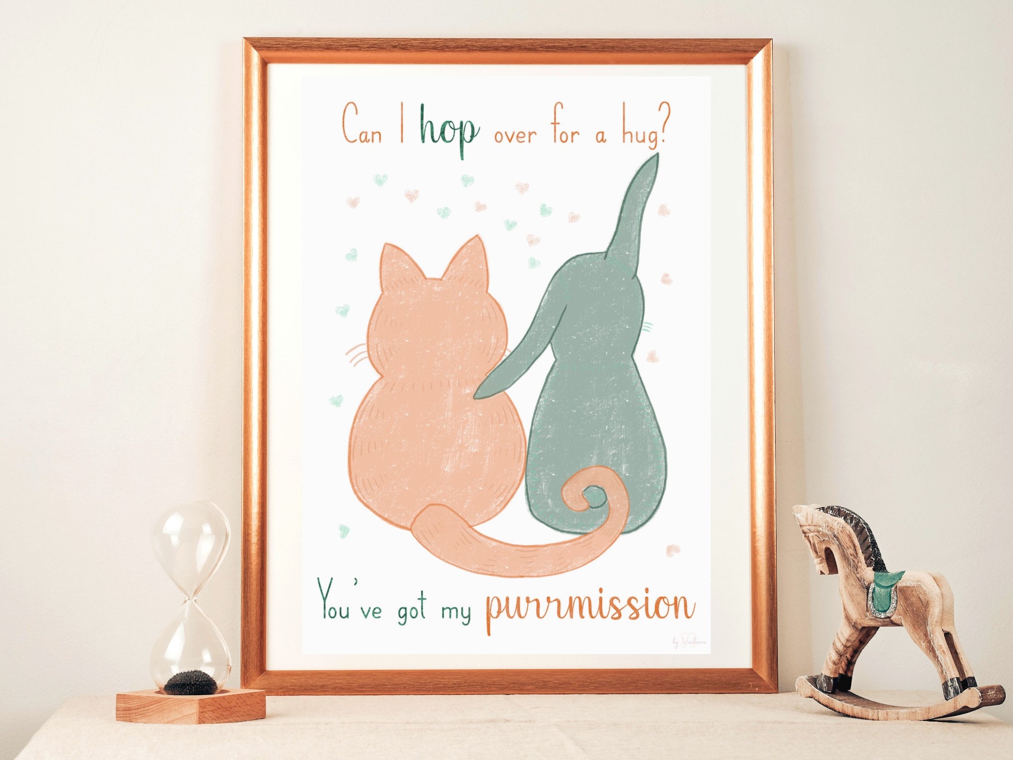 Cute Animals Hugging Drawing