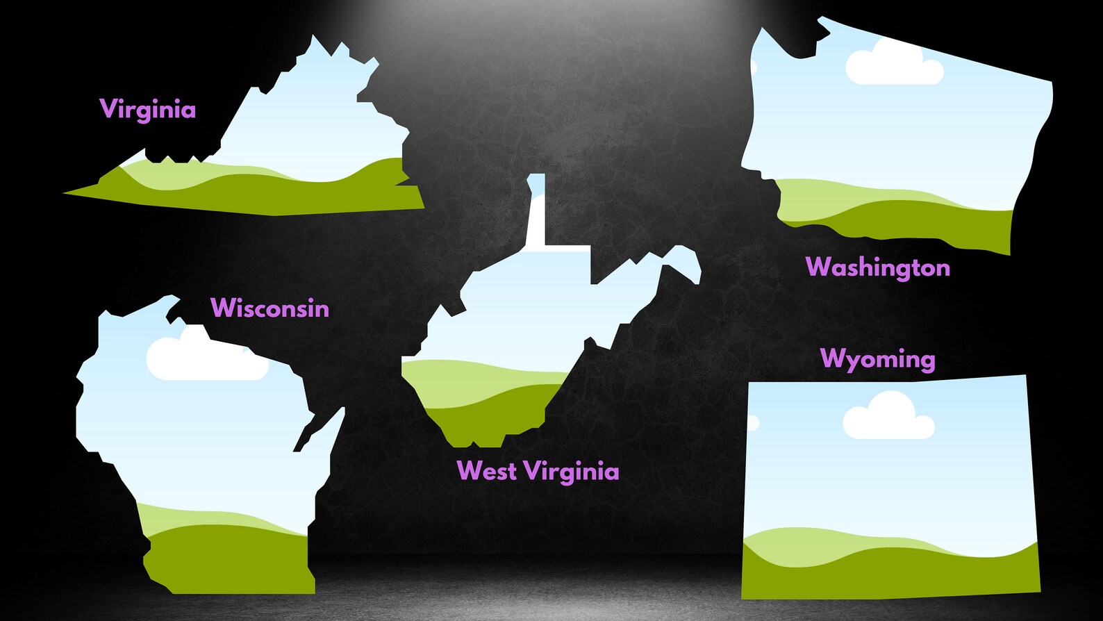 51 Custom Canva Frames of America and All 50 States - Etsy