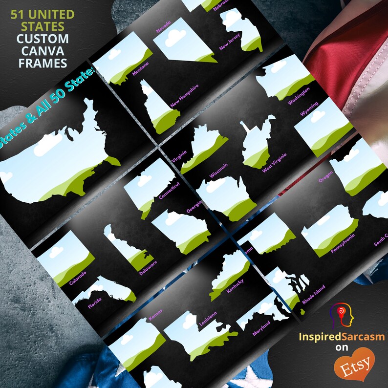 All Custom Canva Frames Package - Etsy