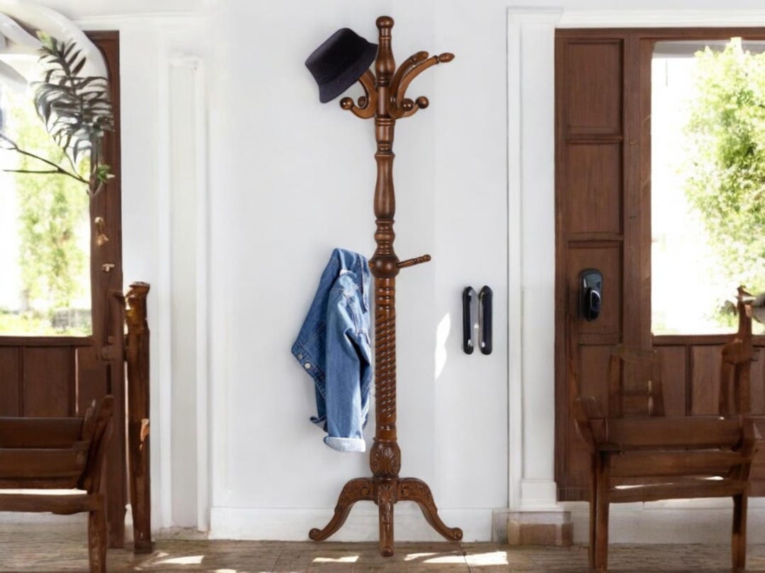 Coat Rack Freestanding-coat Tree Stand With 8 Hooks, 79 Heavy Duty ...